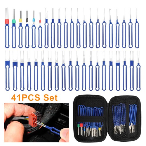 41Pcs Terminal Removal Tool Kit Electrical Wire Connector Pin Ejector ...