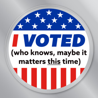 I Voted (who knows, maybe it matters this time) Circle Clear Sticker | eBay