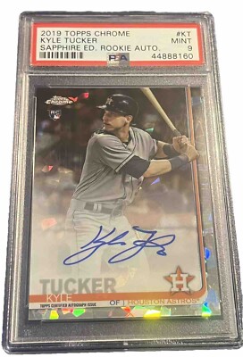 Kyle Tucker RC Auto 2019 Topps Chrome Sapphire Astros Cubs Houston ...