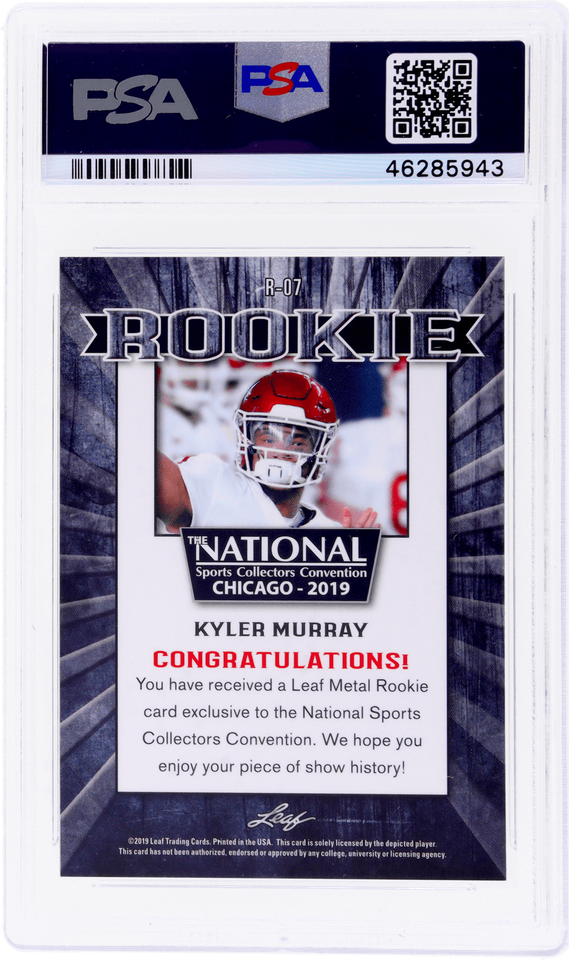 2019 Leaf National Kyler Murray Metal Rookie #R07 PSA 9 Rookie RC | eBay