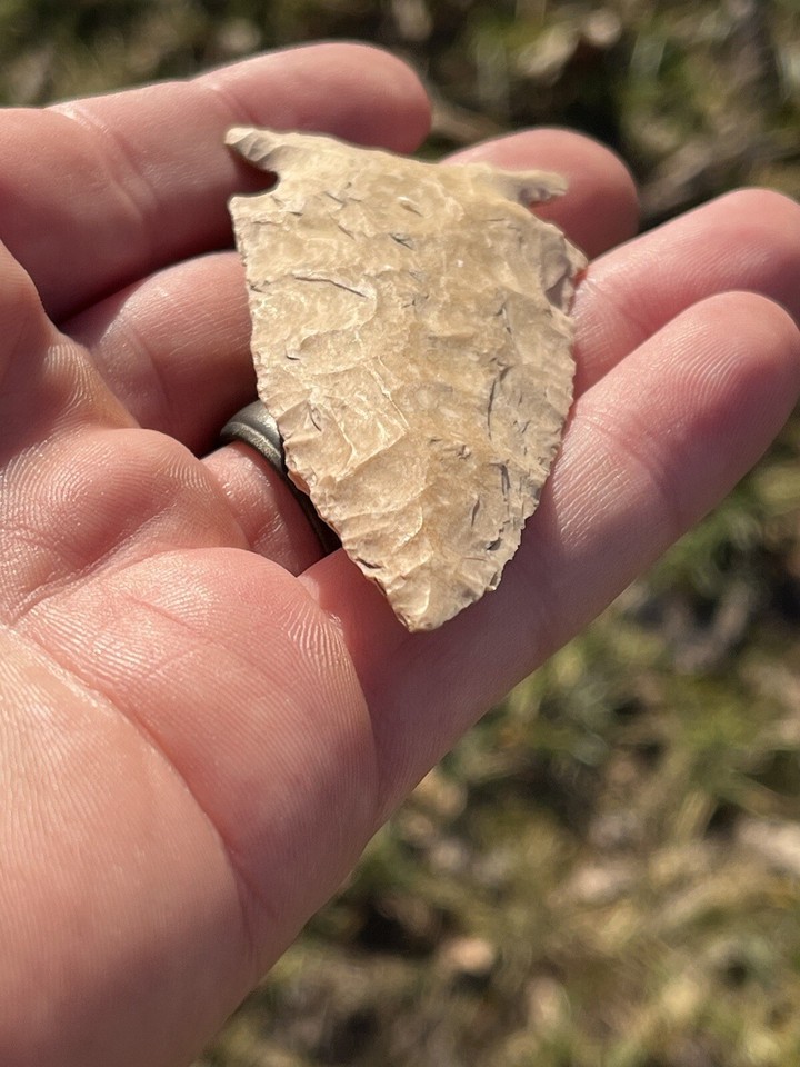 archaic side notch arrowhead Illinois Authentic Native American ...