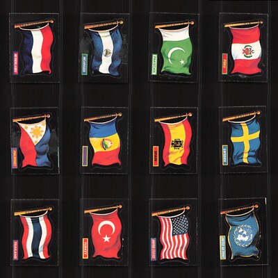 1970 Topps Flags of the world Sticker lot of 12 (202499) | eBay