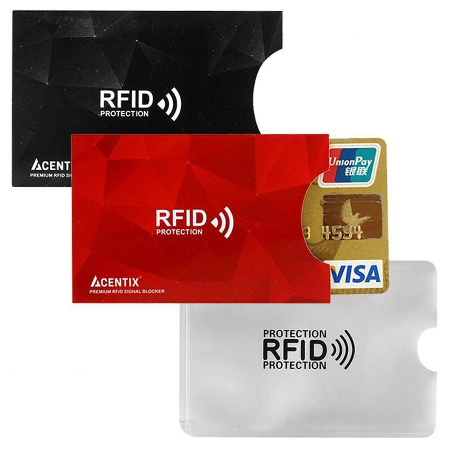 RFID Bank Card Sleeve Wallet Blocking Protector Debit Credit ...