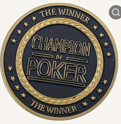 Champion Winner Poker Card Guard Hand Protector Casino Token Lucky Coin ...