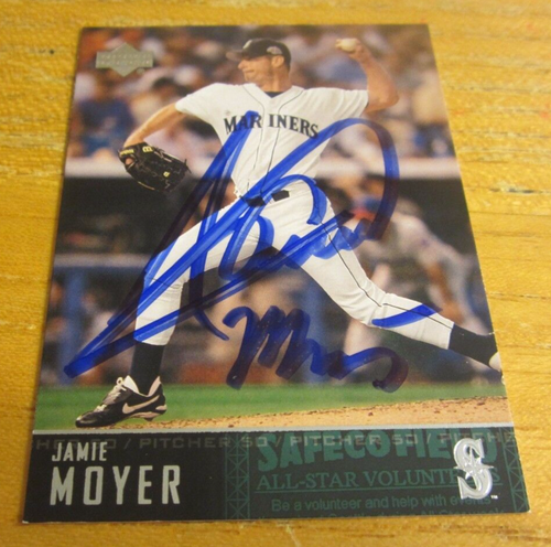 Jamie Moyer Autographed Signed 2004 Upper Deck #72 Card MLB Seattle ...