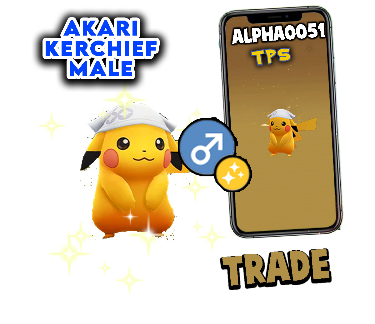 Pokemon Shiny Pikachu Akari Kerchief Male Registered Trade or Ultra | eBay