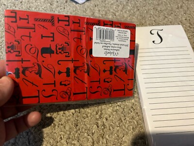 Stationary Sticky Notes And Note Pad Initial T Black Red | eBay