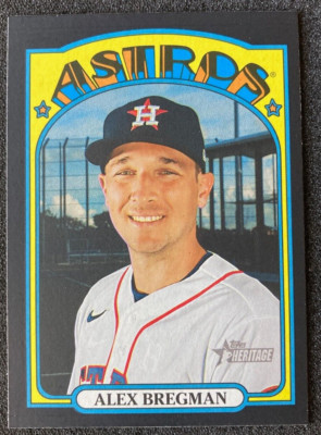 2021 Topps Heritage #163 Alex Bregman BLACK Border /50 SP. Houston ...