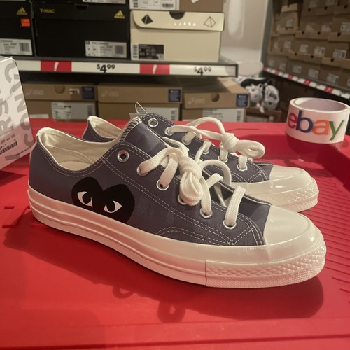 Size 9 - Converse X CDG Comme des Garçons PLAY x Chuck 70 Low Steel ...