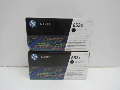 LOT OF 2! GENUINE HP CF320X (653X) BLACK HIGH YIELD TONER CARTRIDGE | eBay