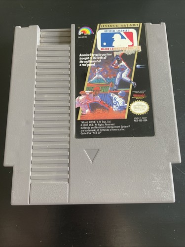 MLB Major League Baseball NES Nintendo GAME CART ONLY Authentic Tested ...
