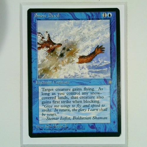 Snow Devil Ice Age 1995 Magic The Gathering MTG Common Heavily Played ...
