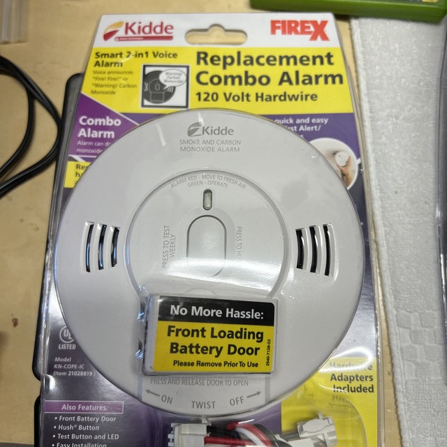 Kidde KN-COPE-IC Smoke Carbon Monoxide Detector Hardwire Smoke Alarm ...