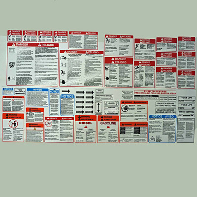 Brush Bandit Wood Chipper Safety Decal Kit, English / Spanish, UV ...