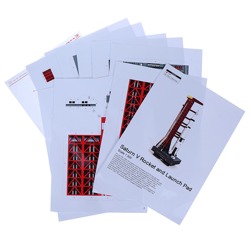 1:300 Saturn V Rocket Paper Model DIY Puzzle Manual Space 3D Origami ...