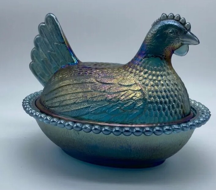 Value Of Glass Nesting Chickens Mavin | MOSSER HEN ON NEST, BLACK