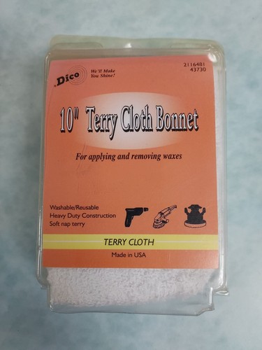 Dico 10'' in. Elastic Terry Cloth Polishing Bonnet 2116481, 43730 ...