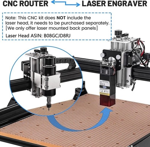 【UK】3 Axis 4540 CNC Router GRBL Control Laser Engraving Machine +500W ...
