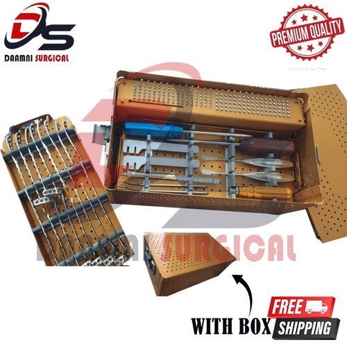 Locking Small Fragment Instrument set & Tibia 6,8, 10, 12 H plates ...
