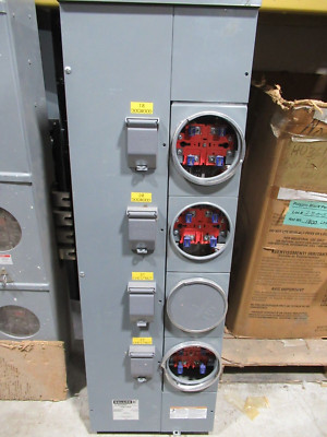 SQUARE D EZM114225 Meter Stack 800A 120/240V, 1PH3W, 4-Pos 4T 225A ...