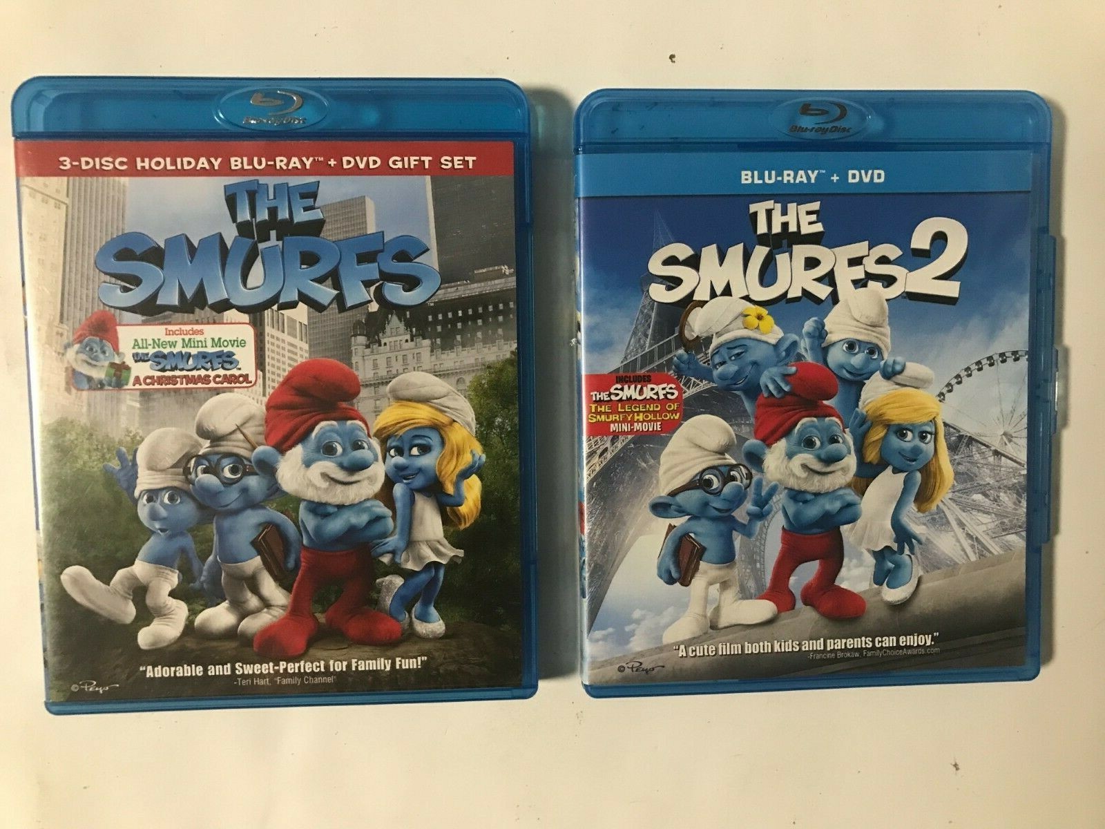 The Smurfs: 3 Disc Holiday Blu-Ray+ Dvd Gift Set & The Smurfs 2-Blu-ray ...