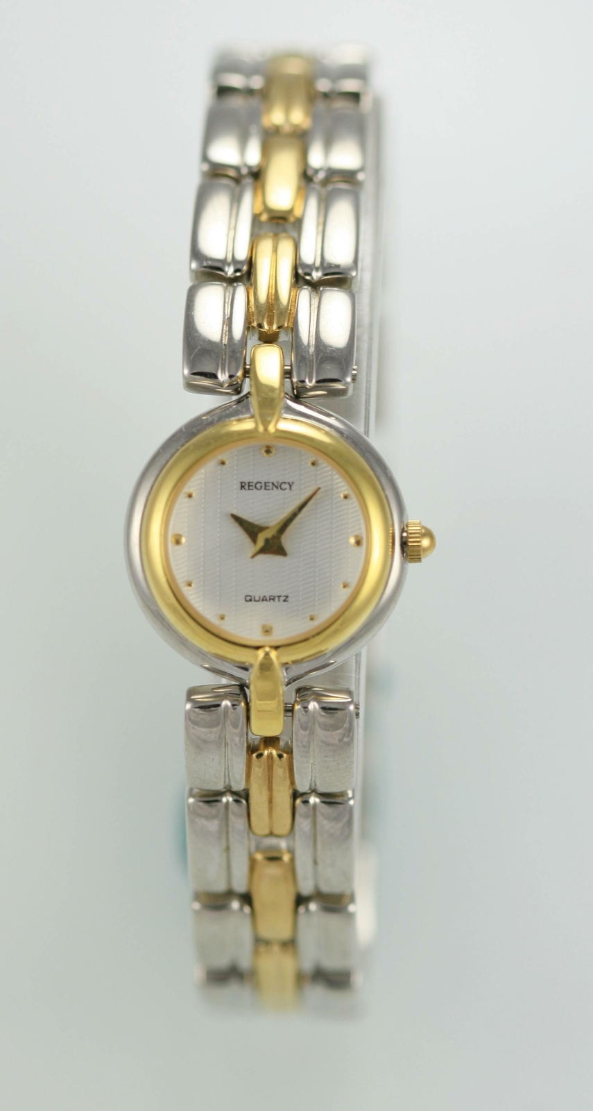 Regency Womens Watch White Stainless Silver Gold Steel Water Res 30m ...