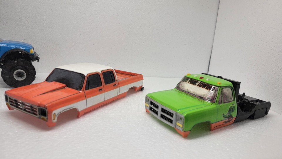 SCX24 SQUAREBODY CHEVY K30 Bed/CAB 155mm Wb DIY HARD BODY 4 AXIAL ...