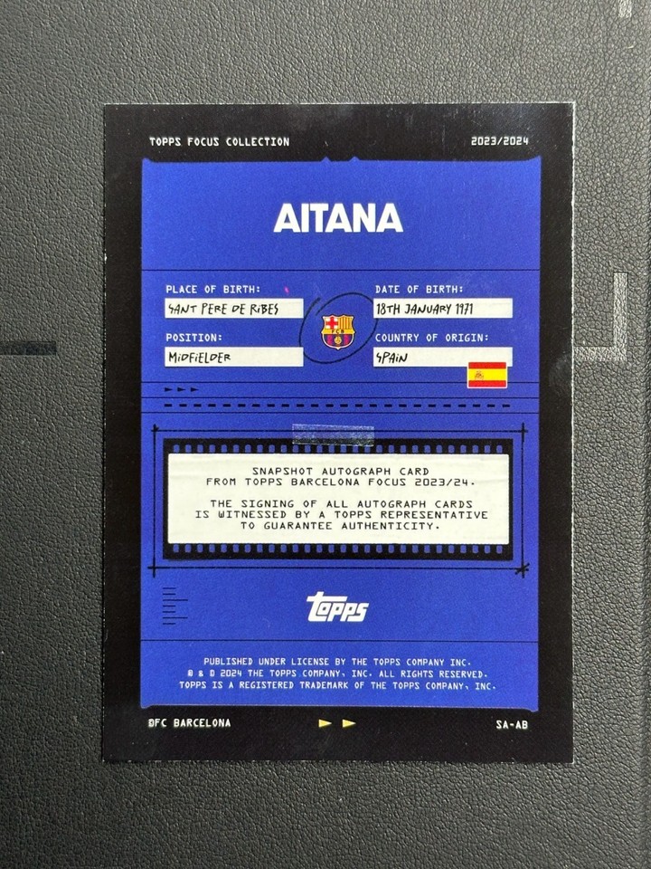 2023-24 Topps Focus Collection AITANA Bonmati Auto 30/50#Z | eBay