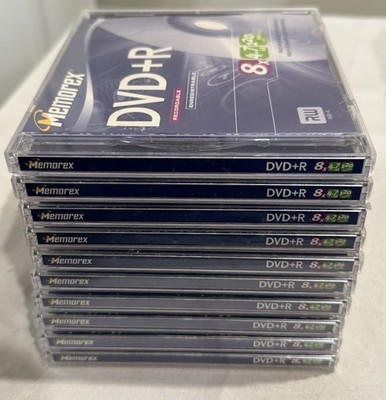 Memorex DVD+R 10 Pack 8x 4.7 Gb 129 Min Video New In Pack | eBay