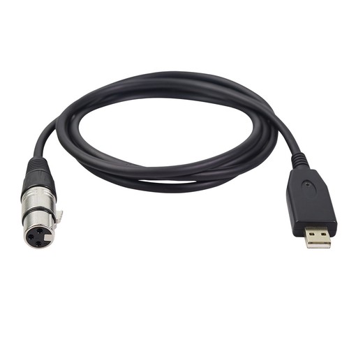 XLR Female to USB Audio Cable Microphone to USB Interface Converter ...