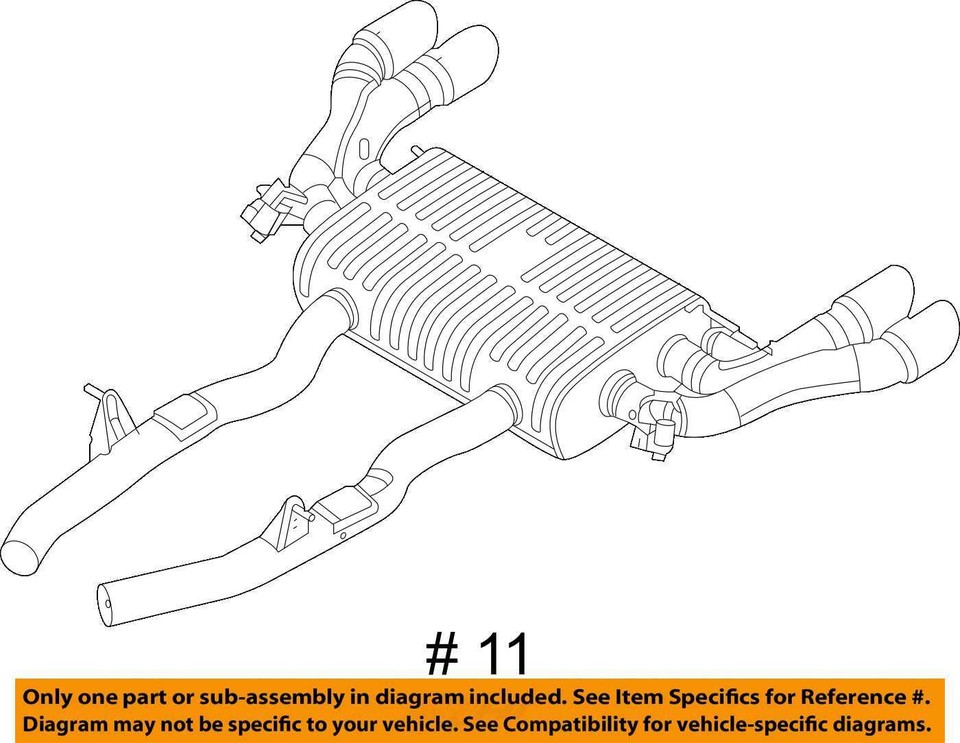 BMW OEM 20-24 X3 Exhaust System Exhaust System-Rear Muffler 18308093532 ...
