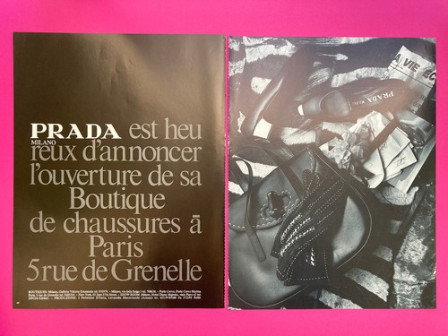 Publicité Prada 1986 mode automne hiver presse 80s presse collection ...