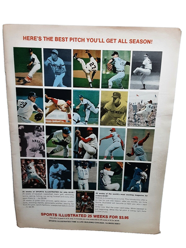1971 Sports Illustrated with Baseball Players Featured Original Print ...