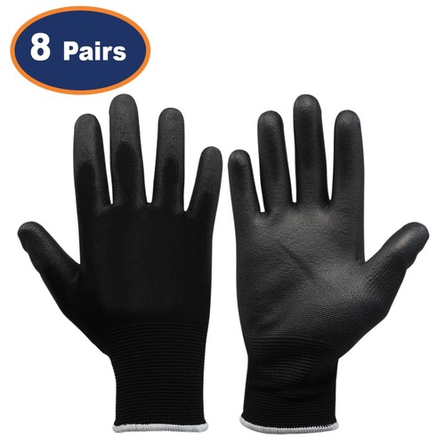 Work Gloves Grip Coated Small Size PU Palm Safety Hands Protection ...