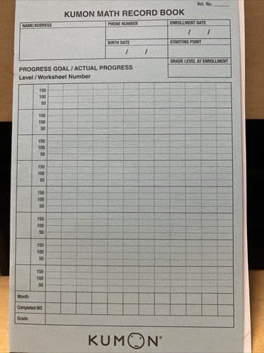 Kumon Math Record Book New Lot Of 20 | eBay