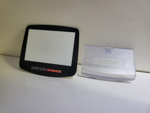 Game boy Advance Glacier Blue Battery Cover lid + HoloGraphic Glass ...