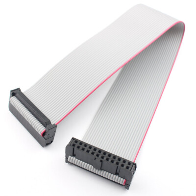 2Pcs 2.54mm Pitch 2x12 Pin 24 Pin 24 Wire IDC Flat Ribbon Cable Length ...