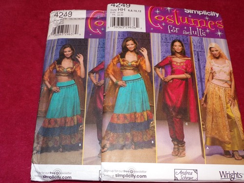 🦋 SIMPLICITY #4249 - LADIES (3 STYLE) HAREM-BELLY DANCER COSTUME ...