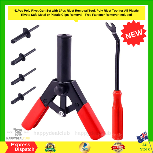 41Pcs Plastic Rivet Gun Set, Fastener Removal Tool and Universal Pop ...
