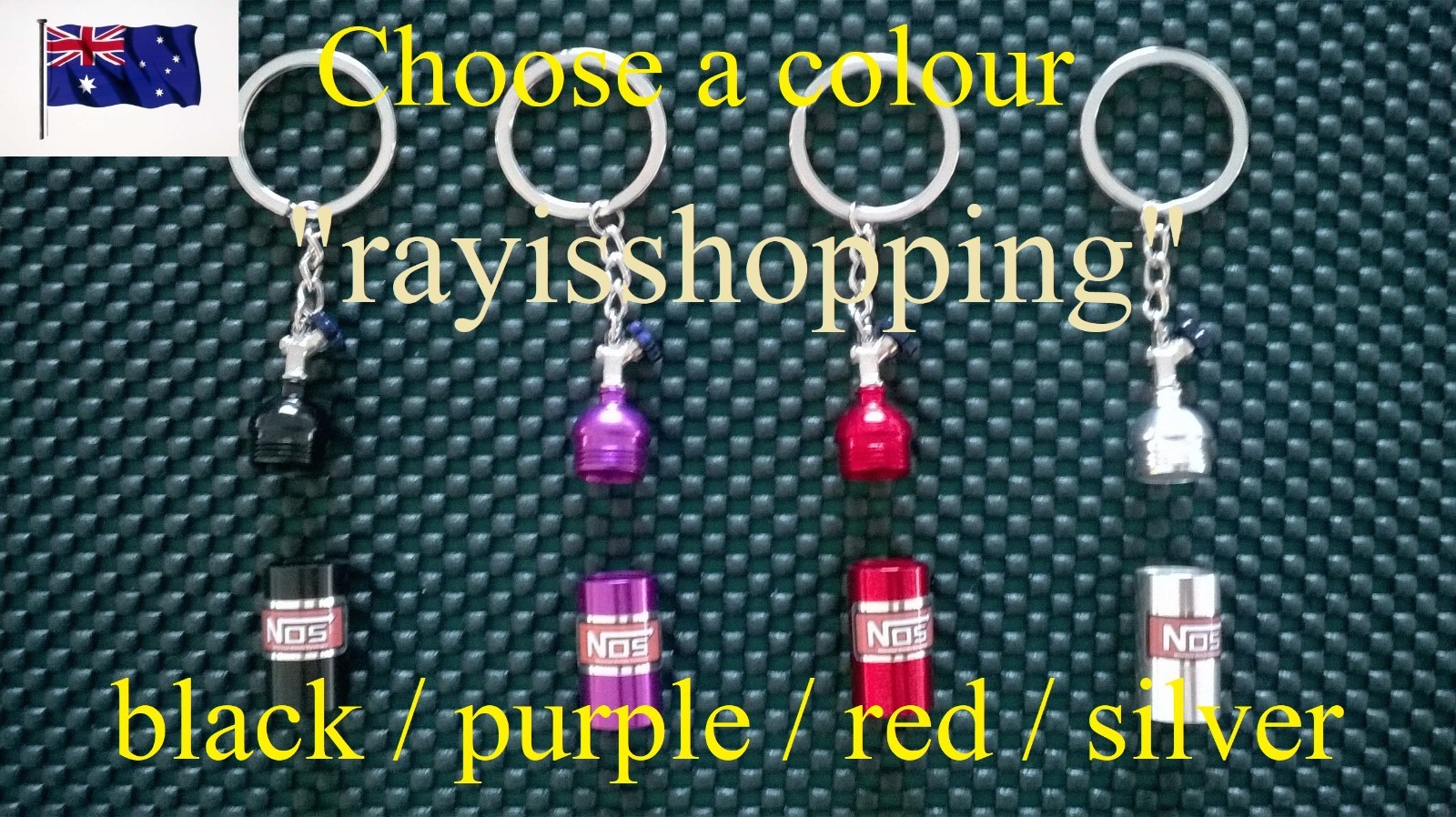 1 x Coloured NOS nos N2O Nitrous Bottle Key Chain Keyring Keychain ...