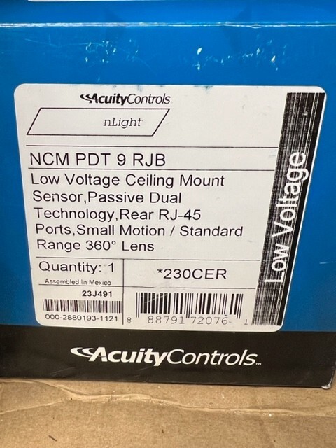 Acuity Brands Low Voltage Ceiling Mount Sensor - White (NCM PDT 9 RJB ...
