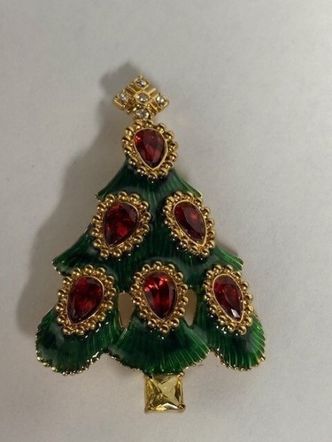 Monet Vintage Metal Christmas Tree Brooch | eBay