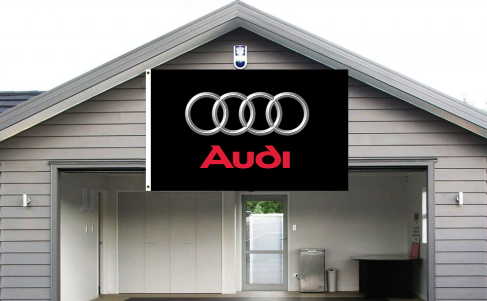Audi Car Logo 3x5 FT Banner Racing Flags Car Show Garage Wall Workshop ...