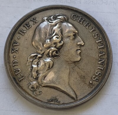 FRANCE LUD XV REX CHRISTIANISS. MENSOR ORBIS TERRARUM SILVER MEDAL ...