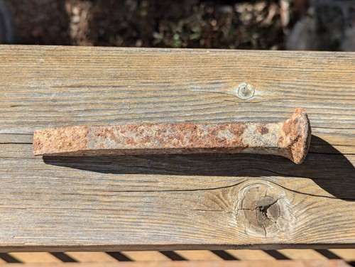 Antique Cast Iron Metal Railroad Spike Rusty Decor 6.5" | eBay