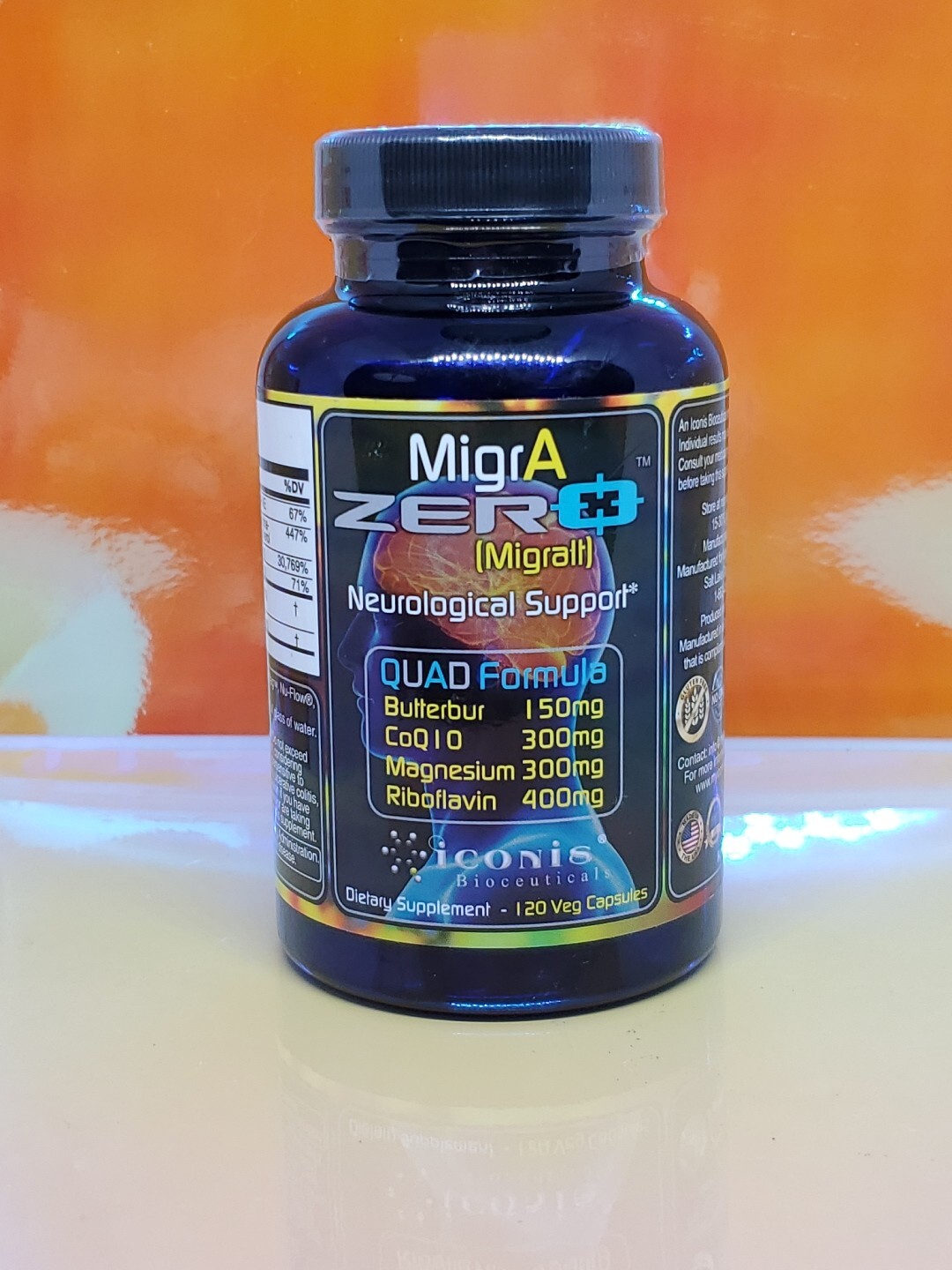 Migraine Relief, Quad-Formula with PA-Free Butterbur (150mg), CoQ10 ...