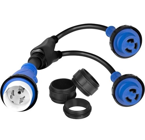Marine Shore Power Y Splitter SS2-50P Male 50A to (2) L5–30R Female ...