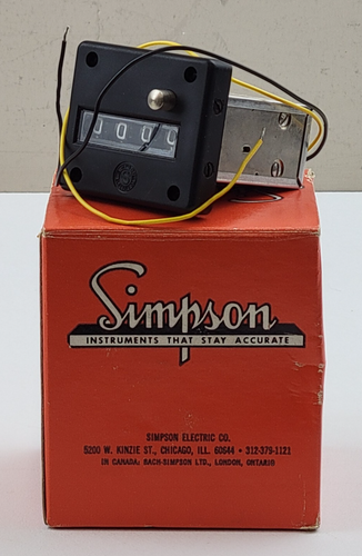 (OLD STOCK) Vintage Simpson Model 103 Electrical Mechanical Counter ...