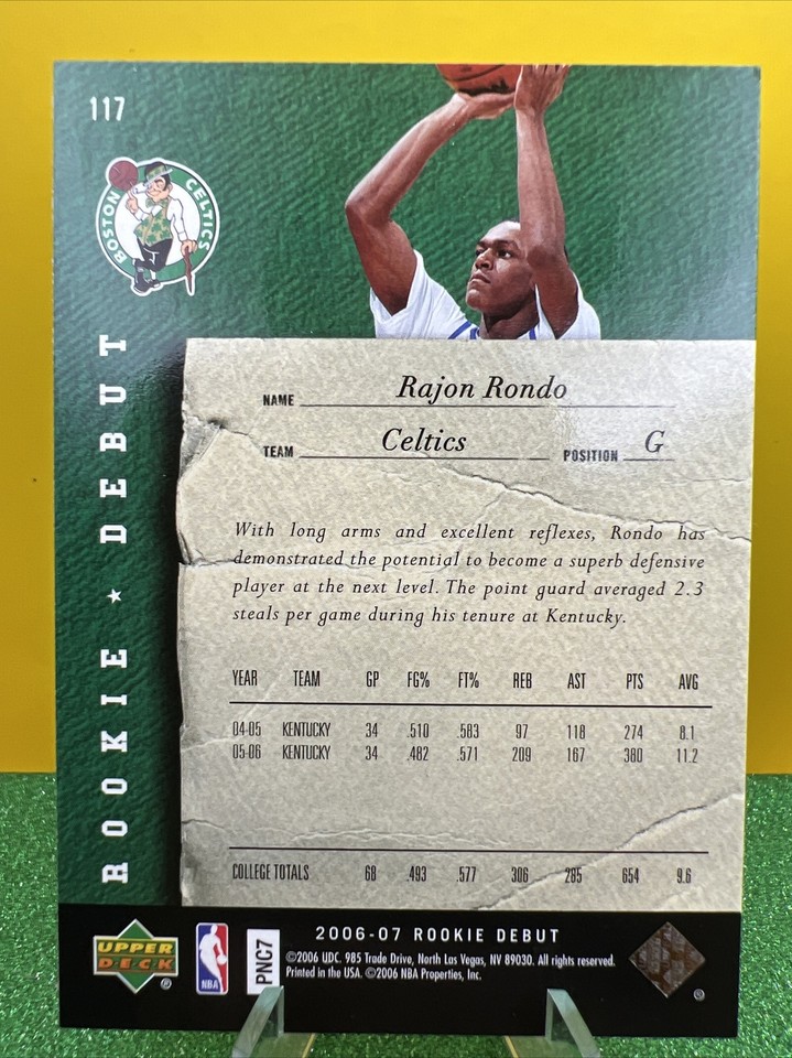 2006-07 Upper Deck Rookie Debut #117 Rajon Rondo RC Celtics/Clippers | eBay