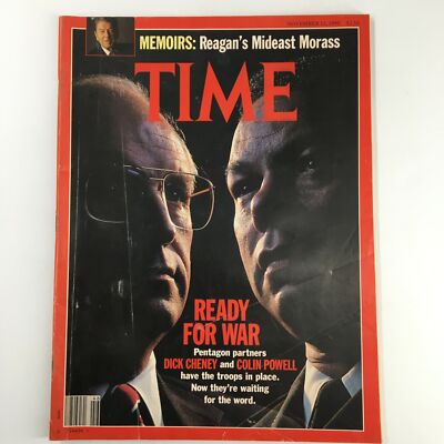 Time Magazine November 12 1990 Dick Cheney and Colin Powell No Label | eBay